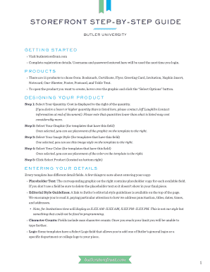 Fillable Online STOREFRONT STEP-BY-STEP GUIDE Fax Email Print - pdfFiller