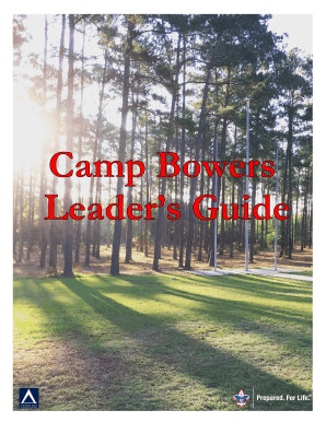 Fillable Online CAMP BOWERS LEADERS GUIDE TO SUMMER CAMP Fax Email ...