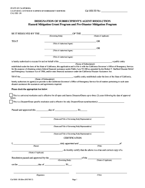 Fillable Online CAL OES 130 Fax Email Print - pdfFiller