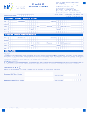 Fillable Online HIF, GPO Box X2221, PERTH WA 6847 Fax Email Print ...