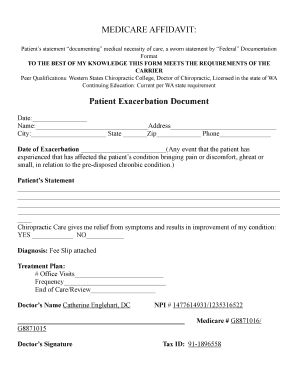 Fillable Online MEDICARE AFFIDAVIT: Fax Email Print - pdfFiller
