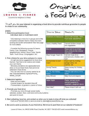 Fillable Online a Food Drive Fax Email Print - pdfFiller