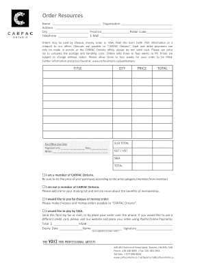 Fillable Online Order Resources Fax Email Print - pdfFiller
