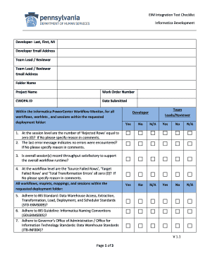 Fillable Online EIM Integration Test Checklist Fax Email Print - pdfFiller