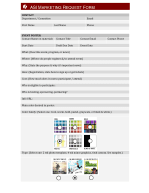 Fillable Online ASI MARKETING REQUEST FORM Fax Email Print - pdfFiller
