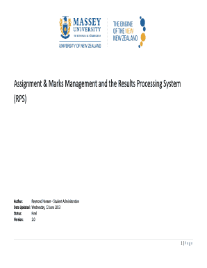 Fillable Online Assignment & Marks Management and the Results ...