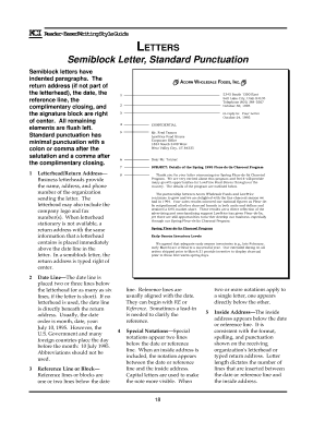 Fillable Online Semiblock Letter, Standard Punctuation Fax Email Print - pdfFiller
