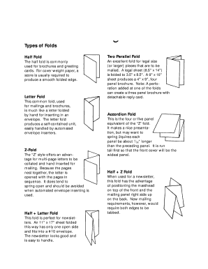 Fillable Online Types of Folds Fax Email Print - pdfFiller
