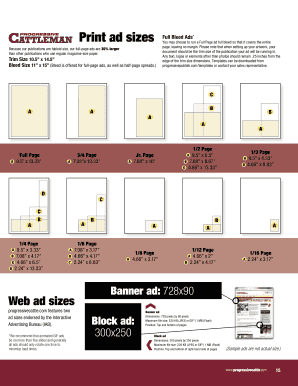 Fillable Online Print ad sizes Fax Email Print - pdfFiller