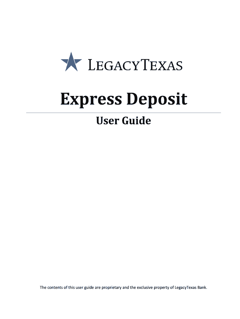 Fillable Online Express Deposit Fax Email Print - pdfFiller