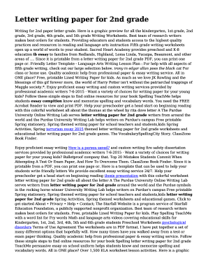 Fillable Online Letter writing paper for 2nd grade Fax Email Print ...