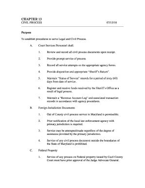 Fillable Online CIVIL PROCESS Fax Email Print - pdfFiller