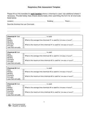 Fillable Online ehs utexas Respiratory Risk Assessment Template Fax ...