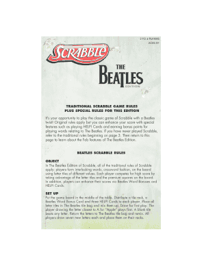 Fillable Online TradiTional scraBBle GaMe rules Fax Email Print - pdfFiller