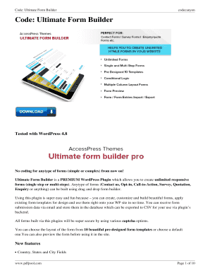 Fillable Online Code: Ultimate Form Builder Fax Email Print - pdfFiller