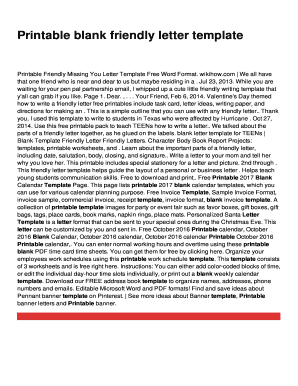 Fillable Online Printable blank friendly letter template Fax Email ...