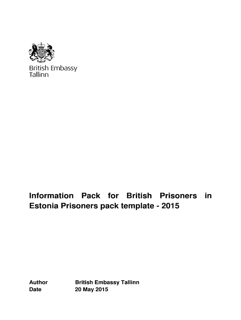 Fillable Online Information Pack for British Prisoners in Fax Email ...