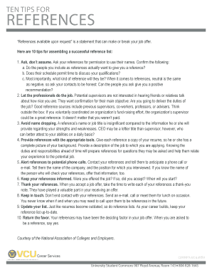 Fillable Online References available upon request is a statement that ...