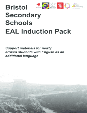 Fillable Online EAL Induction Pack Fax Email Print - pdfFiller