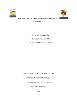 Fillable Online TEACHING VOCABULARY THROUGH FLASHCARDS TO Fax Email Print - pdfFiller