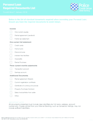 Fillable Online Required Documents List Fax Email Print - pdfFiller