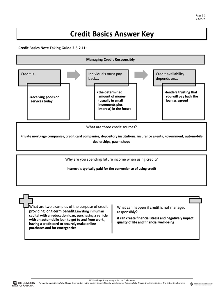 Credit Basics 2 6 2 A4 Answer Key Fill Online Printable Fillable Credit Basics 2 6 2 A4 Answer Key Fill Online Printable Fillable