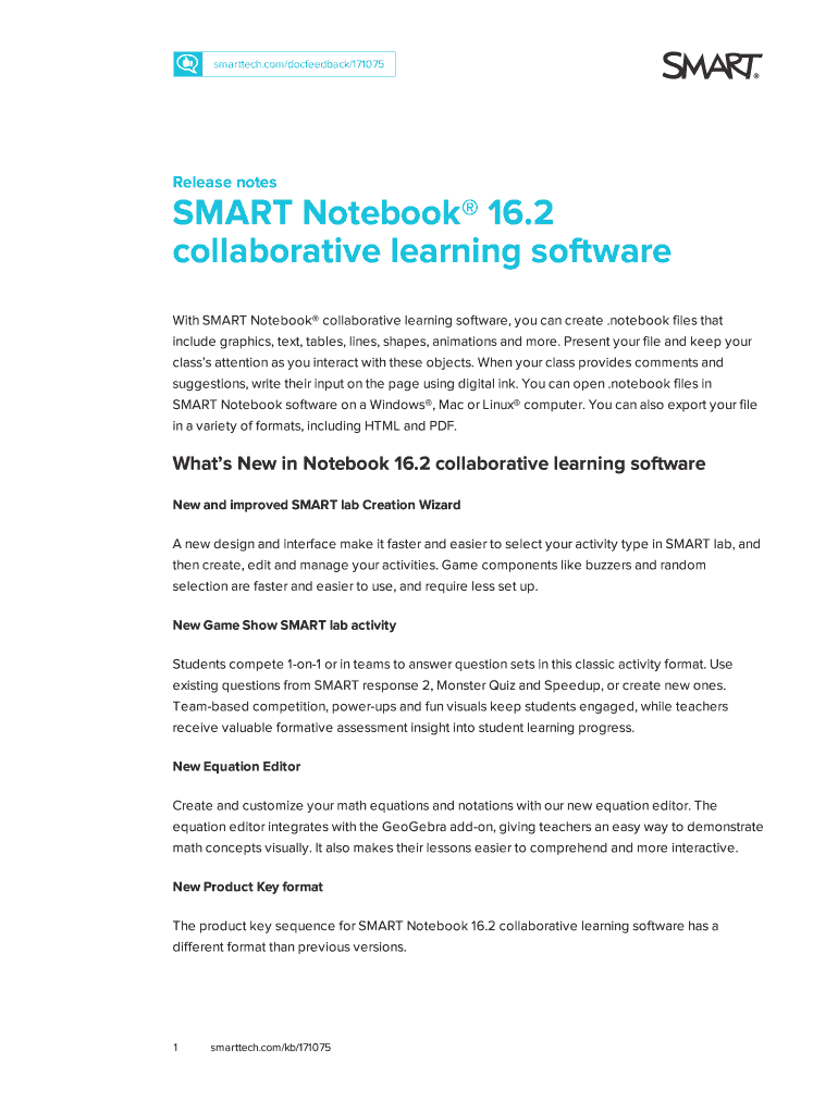 Fillable Online With SMARTNotebook collaborative learning software, you ...