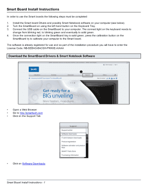 Fillable Online Smart Board Install Instructions Fax Email Print ...