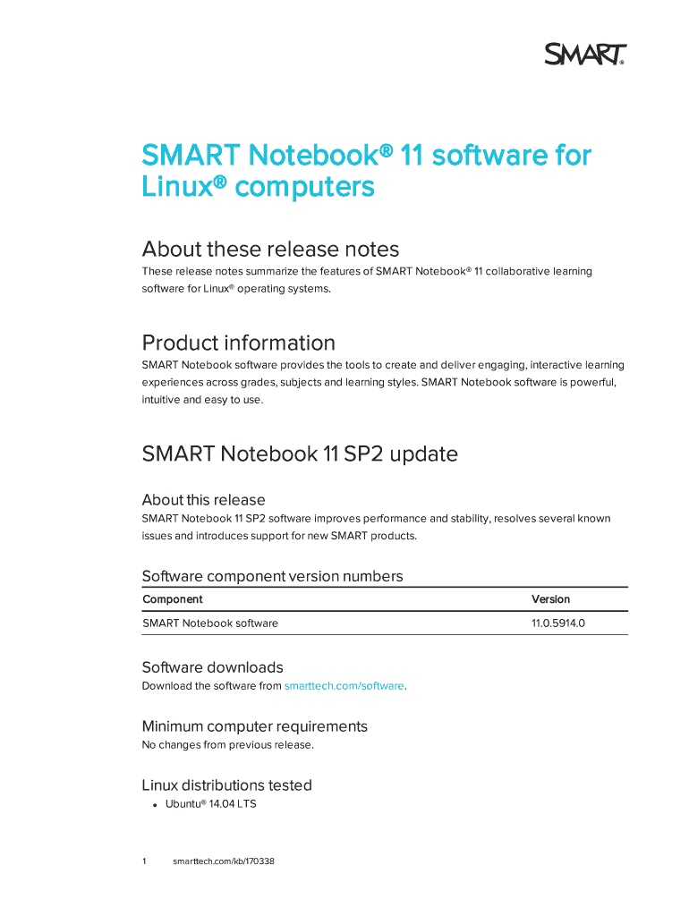 Fillable Online SMARTNotebook 11 software for Fax Email Print - pdfFiller