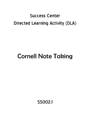 Fillable Online Cornell Note Taking Fax Email Print - pdfFiller