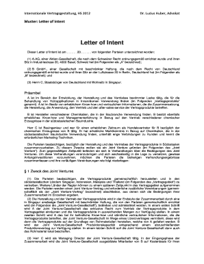 Fillable Online Muster: Letter of Intent Fax Email Print - pdfFiller