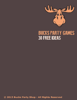 Fillable Online BUCKS PARTY GAMES Fax Email Print - pdfFiller