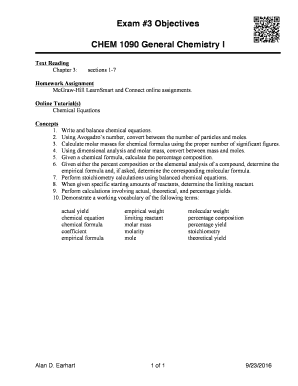 Fillable Online Exam #3 Objectives Fax Email Print - pdfFiller