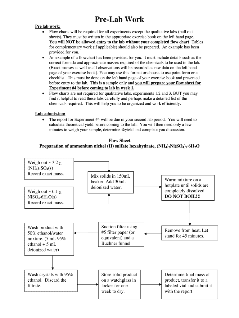 Fillable Online Pre-Lab Work Fax Email Print - pdfFiller