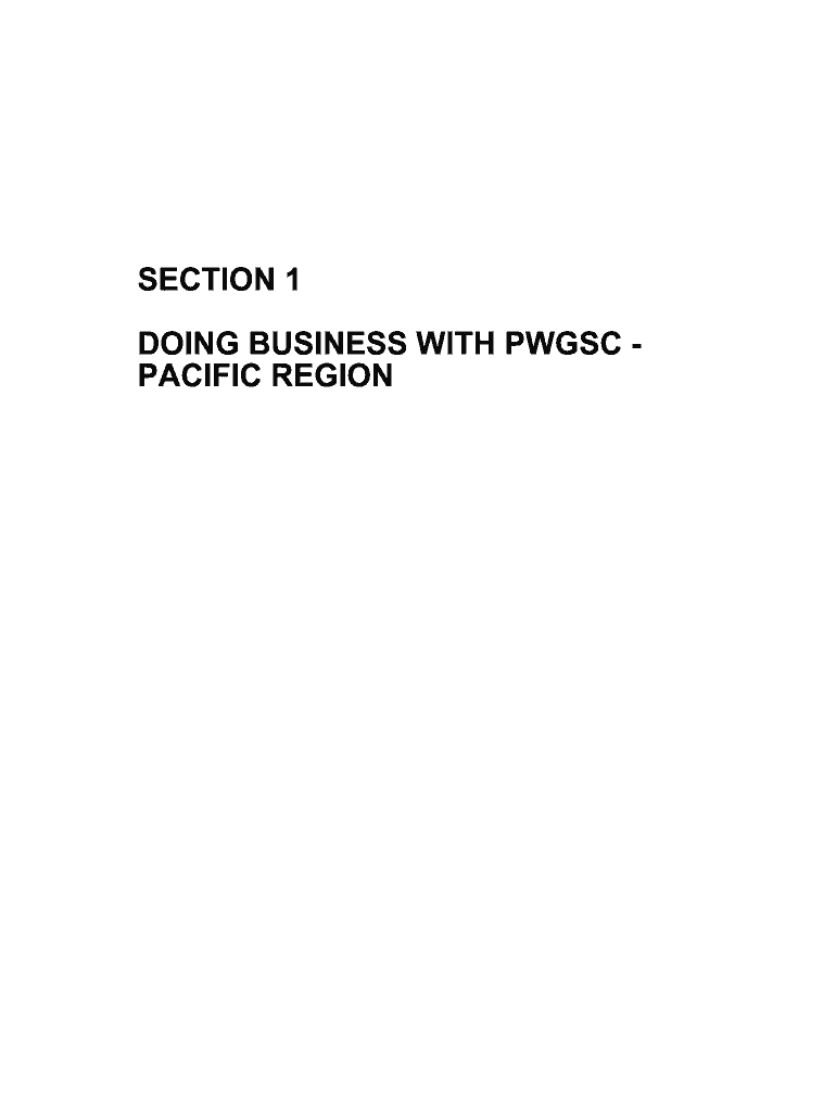 Fillable Online DOING BUSINESS WITH PWGSC PACIFIC REGION Fax Email ...