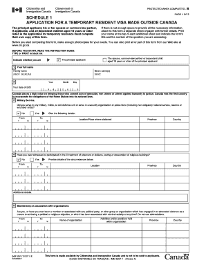 Fillable Online APPLICATION FOR A TEMPORARY RESIDENT VISA MADE OUTSIDE ...