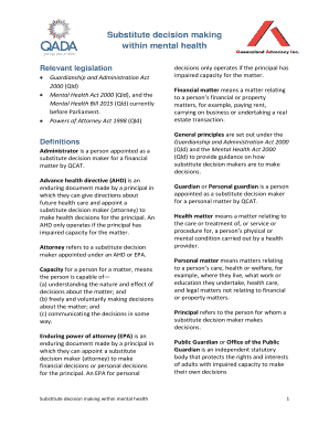 Fillable Online Substitute decision making Fax Email Print - pdfFiller
