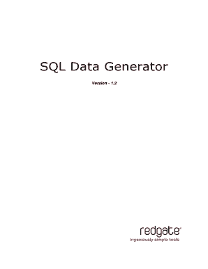 Fillable Online SQL Data Generator Fax Email Print - pdfFiller