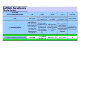 Fillable Online Basic PTI Sample Master Data Set showing Fax Email ...