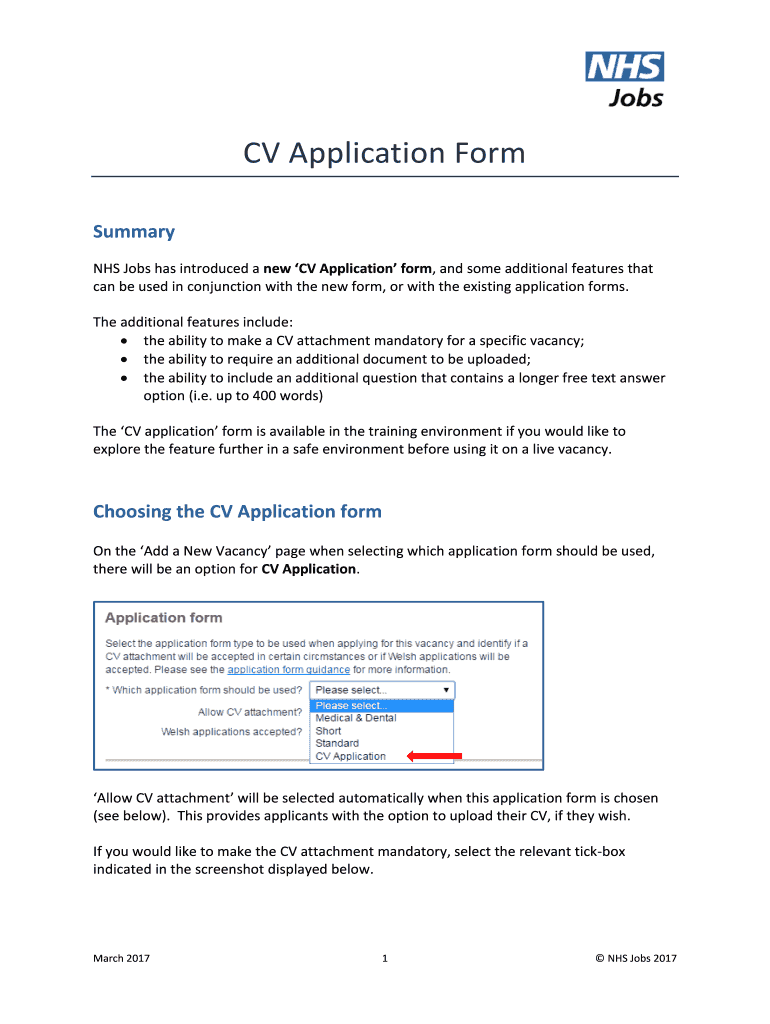 Fillable Online CV Application Form Fax Email Print - pdfFiller