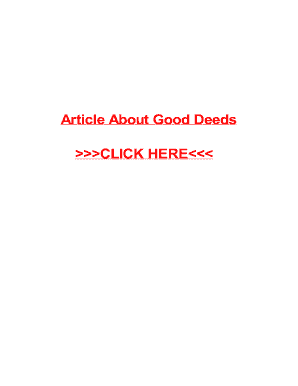 Fillable Online Article About Good Deeds Fax Email Print - pdfFiller