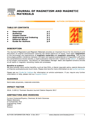 Fillable Online JOURNAL OF MAGNETISM AND MAGNETIC Fax Email Print ...