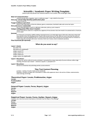 Fillable Online Scientific / Academic Paper Writing Template Fax Email ...