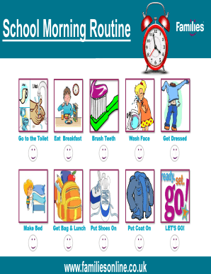 Fillable Online School Morning Routine Fax Email Print - pdfFiller