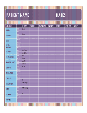 Fillable Online AIDE NAME Fax Email Print - pdfFiller