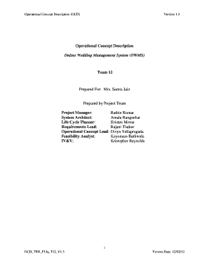 Fillable Online Operational Concept Description (OCD) Fax Email Print ...