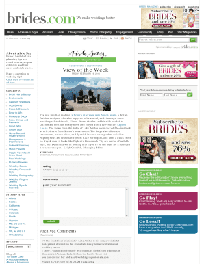 Fillable Online BRIDES MAGAZINE: subscribe Fax Email Print - pdfFiller