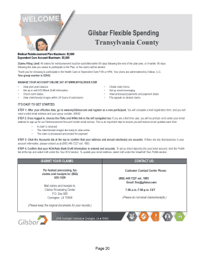 Fillable Online Gilsbar Flexible Spending Fax Email Print - pdfFiller