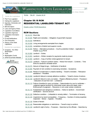 Fillable Online 18 RCW: RESIDENTIAL LANDLORD-TENANT ACT Fax Email Print ...