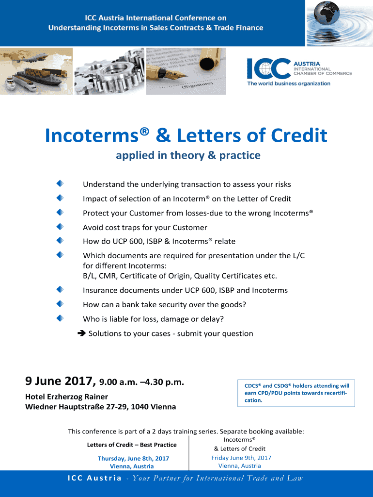Fillable Online Incoterms & Letters of Credit Fax Email Print - pdfFiller